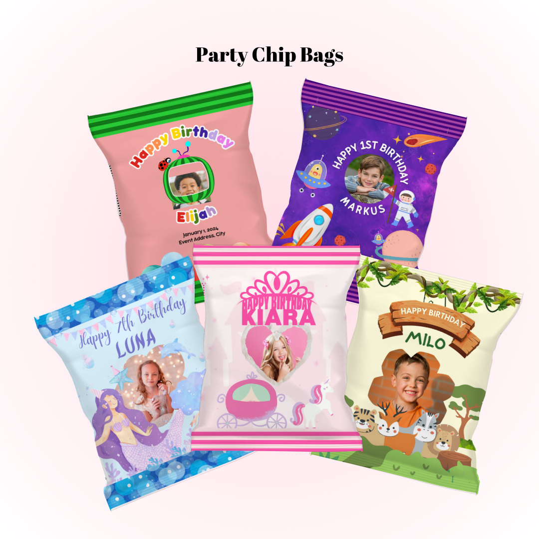 Customized Party Chip bags - Charm Erazo